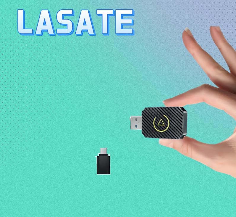 LASATE New CarPlay 2026 Wireless Adapter for iPhone/Android Fast ...