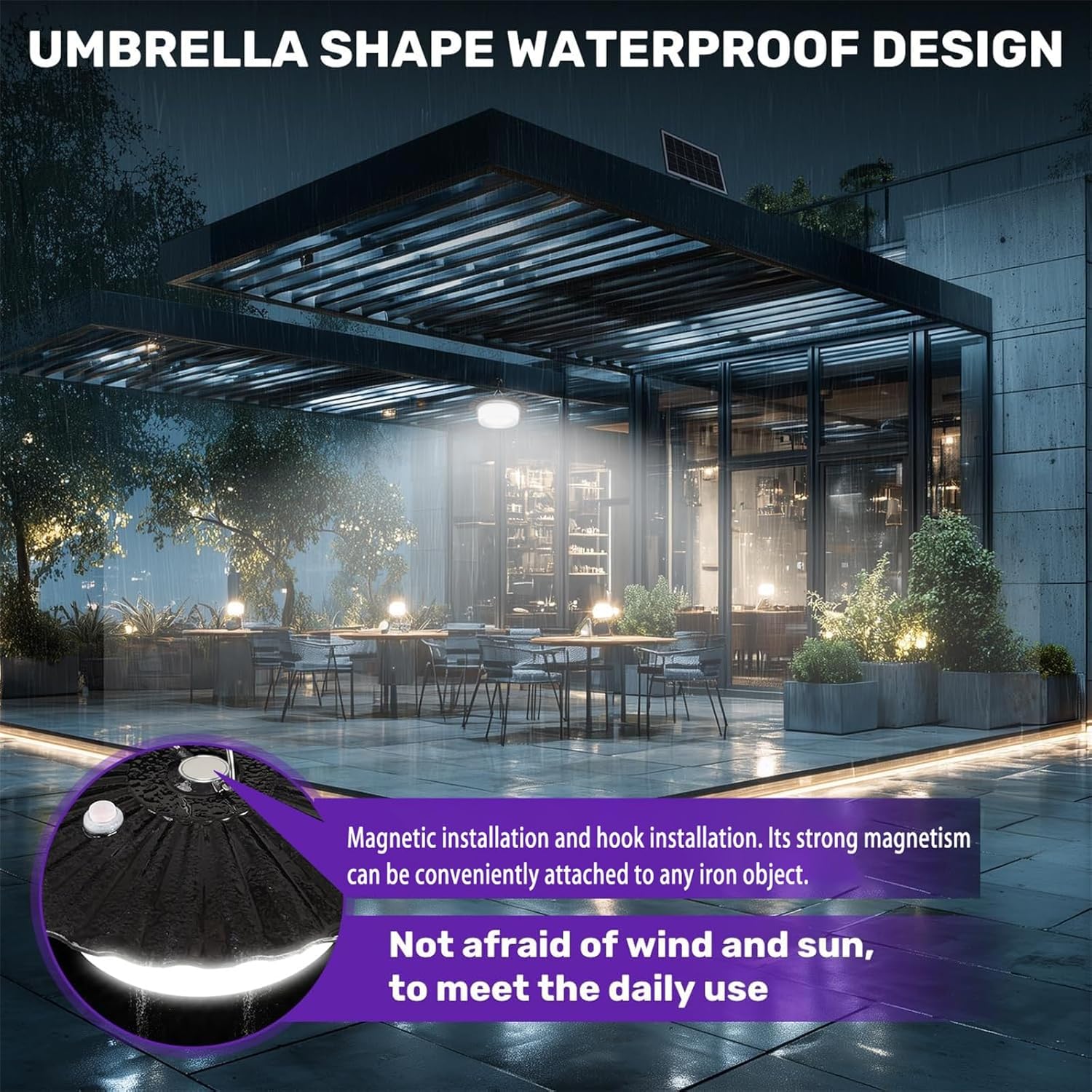 Solar Lights Outdoor Waterproof, 244 LED Solar Shed Light Indoor ...