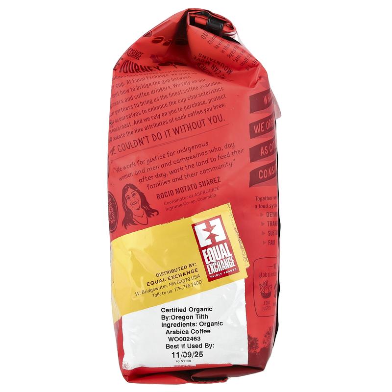 Equal Exchange Organic Coffee, Whole Bean, Full City Roast ...