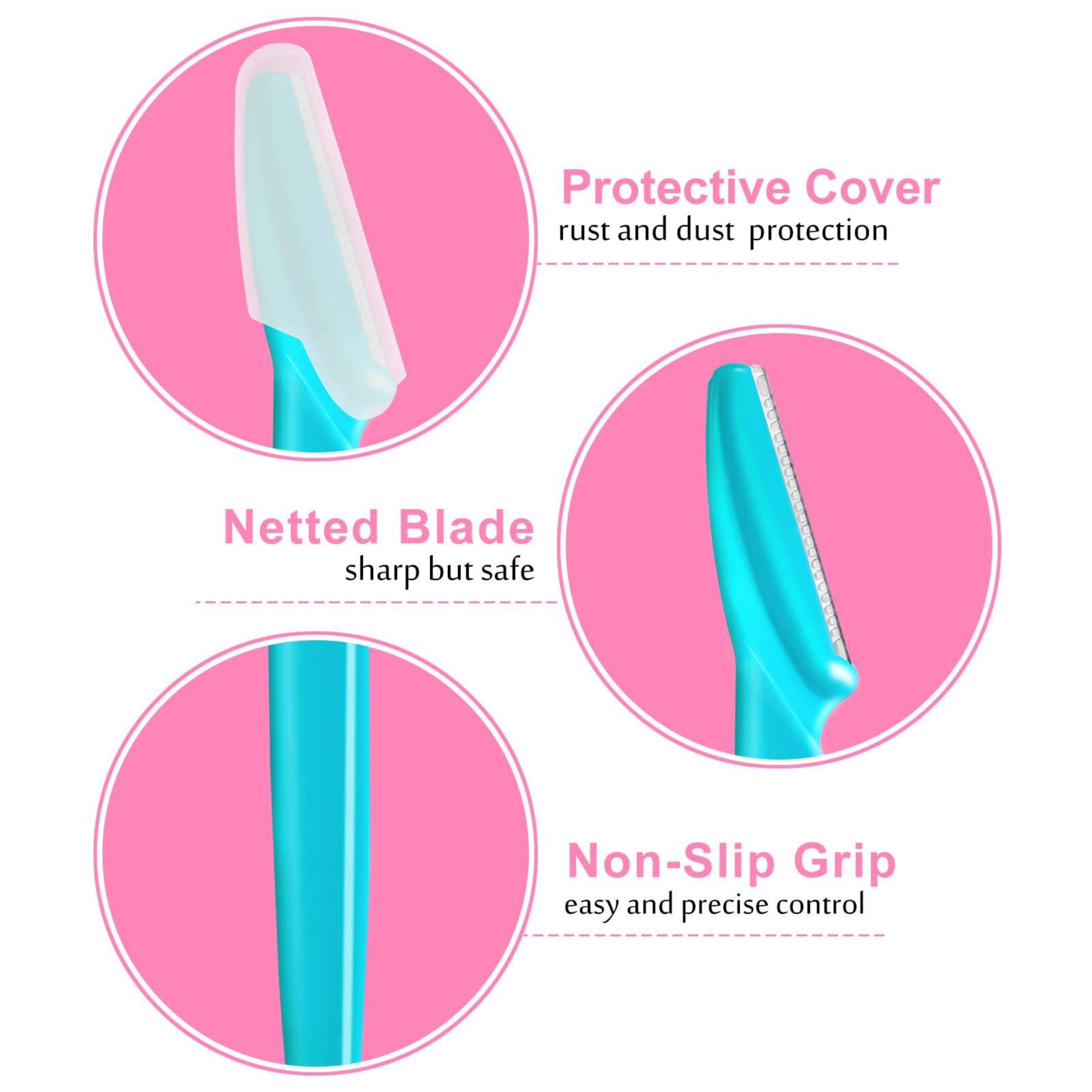 Eyebrow Razor for Women, 12 Pcs Dermaplaning Tool for Face Professional ...