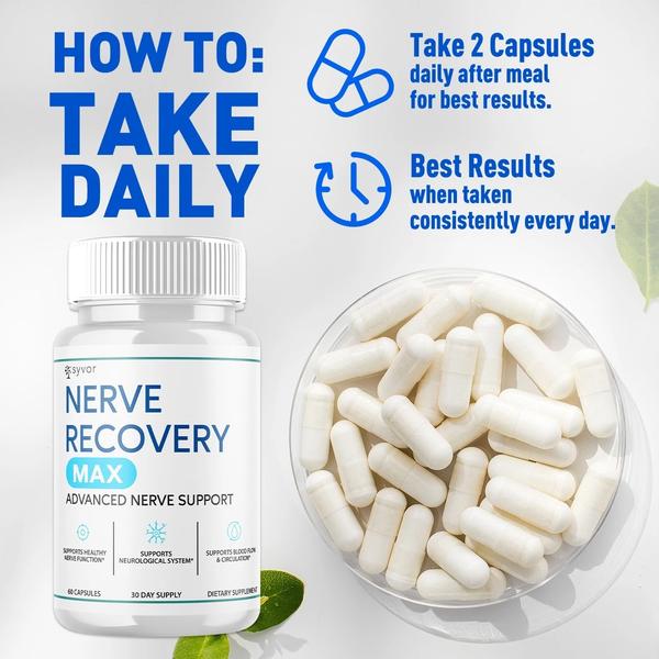 (3 Pack) Nerve Recovery Max Nootropic Formula All Natural Supplement ...