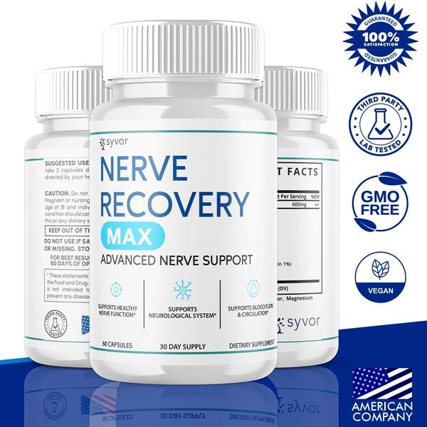 (3 Pack) Nerve Recovery Max Nootropic Formula All Natural Supplement ...