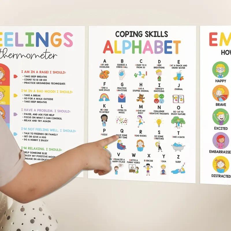 12 Calming Corner & Feelings Posters for Kids (10x14 Inches) - Emotions ...