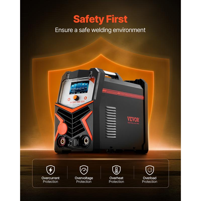 VEVOR TIG Welder, TikTokShopBlackFriday, 225A 6-In-1 Aluminum Welding ...