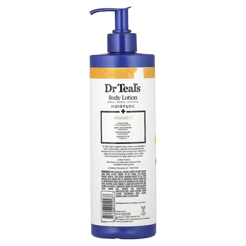 Dr. Teal's Body Lotion, Moisture + Radiant, Citrus, 18 fl oz (532 ml)