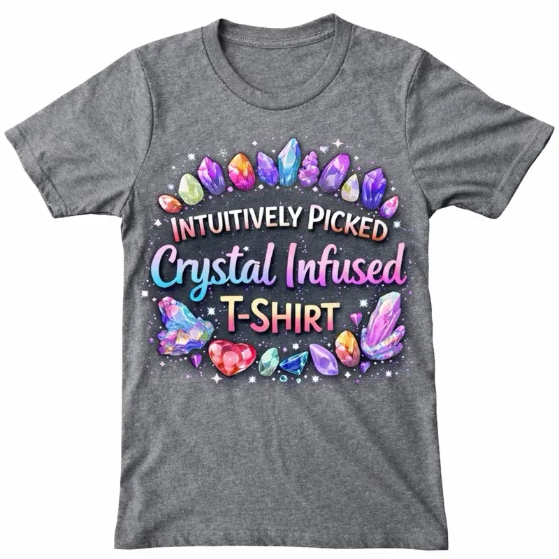 Intuitively Chosen Crystal infused shirt- You pick the color type - I ...