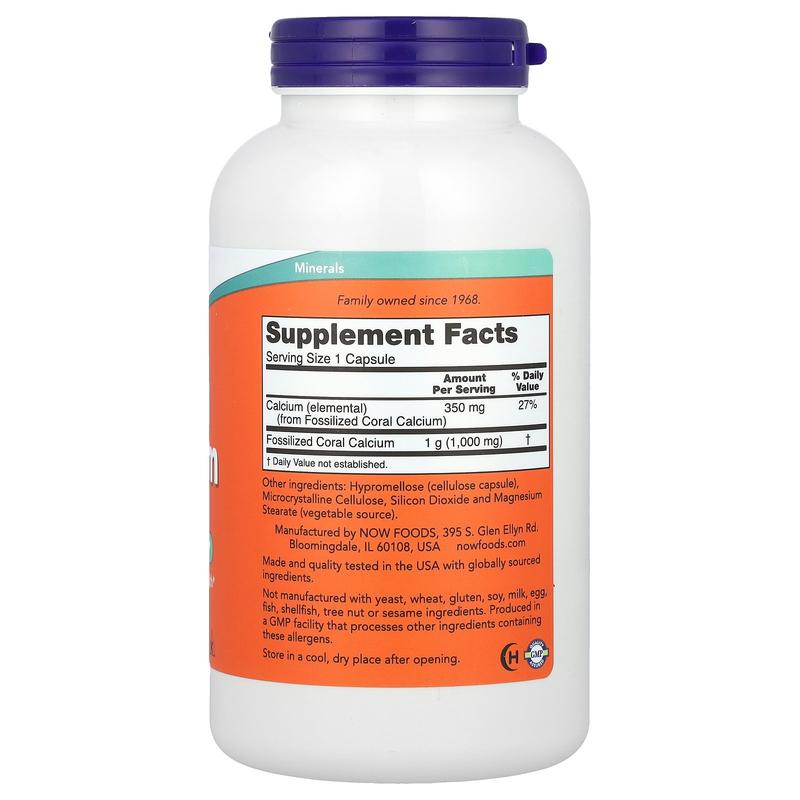 NOW Foods Coral Calcium, 1,000 mg, 250 Capsules