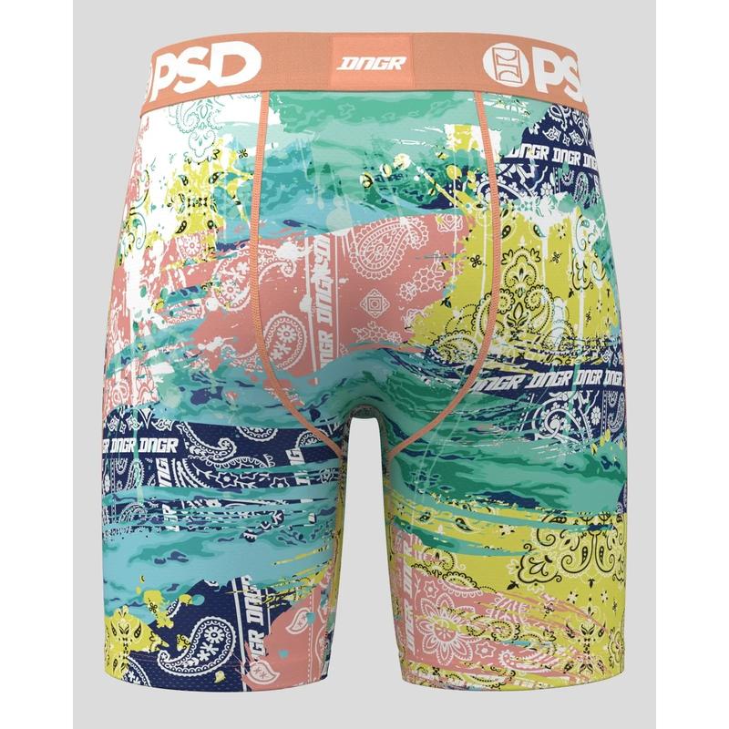 PSD Men's Haiden Deegan Paisley Boxer Brief - Standard Length 7 Inch ...