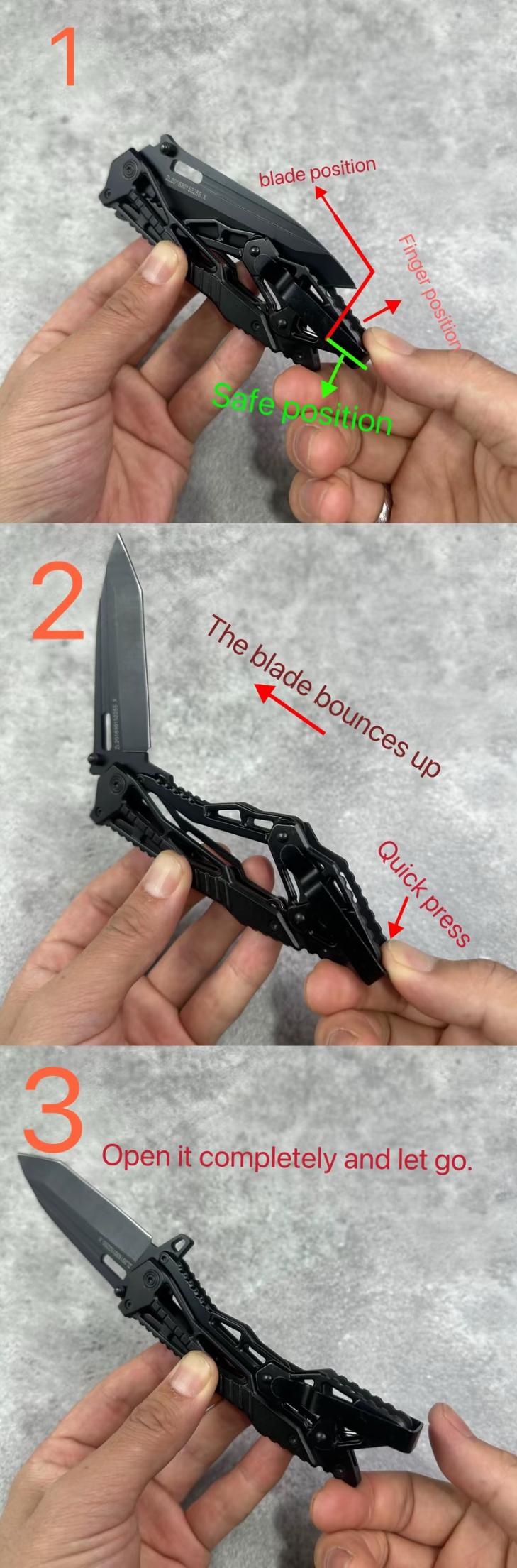 EDC Mechanical Magic Auto Folding Pocket Knife Fidget Satisfying ...