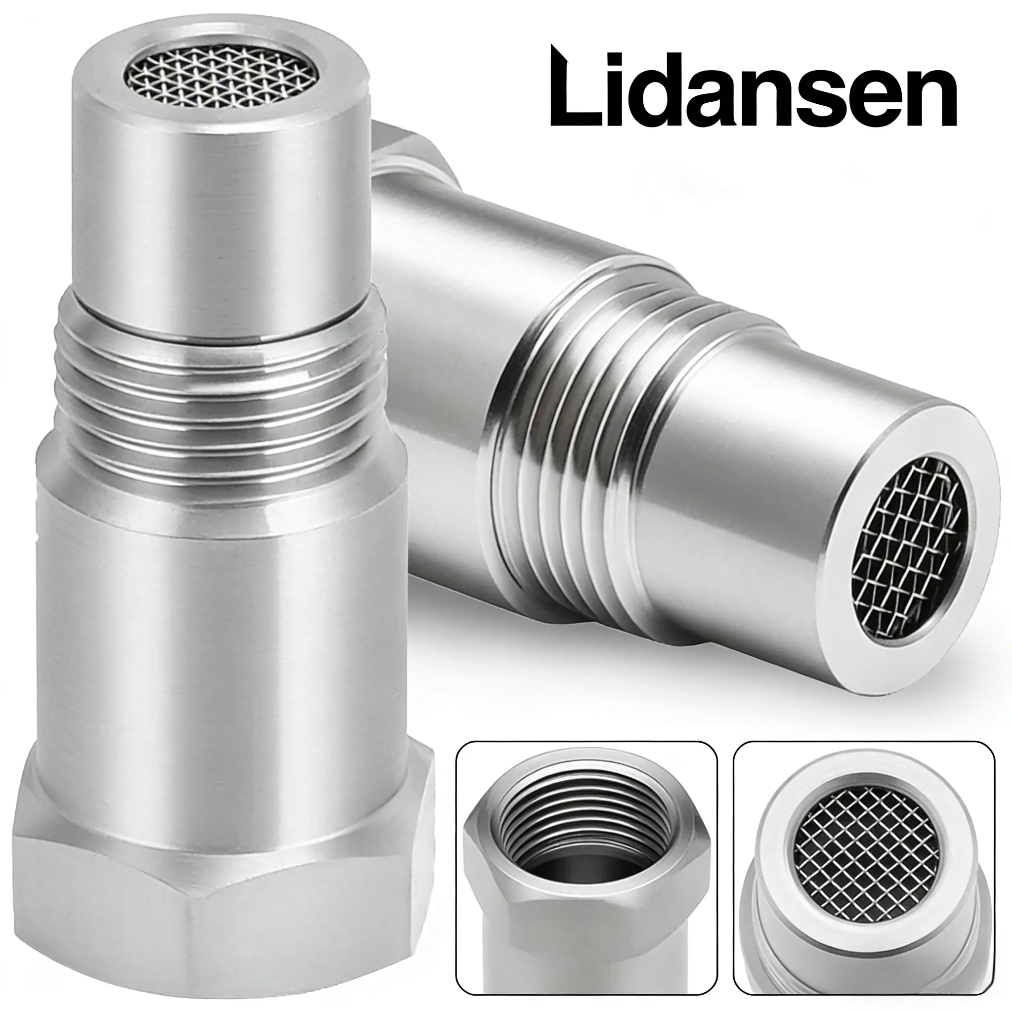 Oxygen Sensor Filter Adapter New Stainless Steel Extension Pipe Fitting ...
