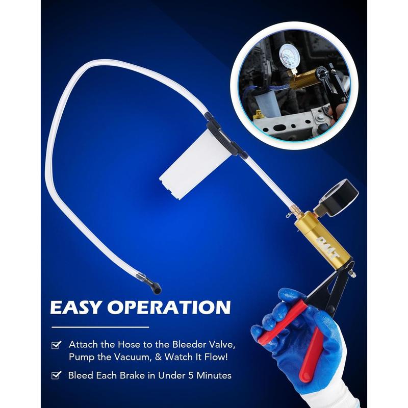 Orion Motor Tech Brake Bleeder Kit with Hand Vacuum Pump and Adapters ...
