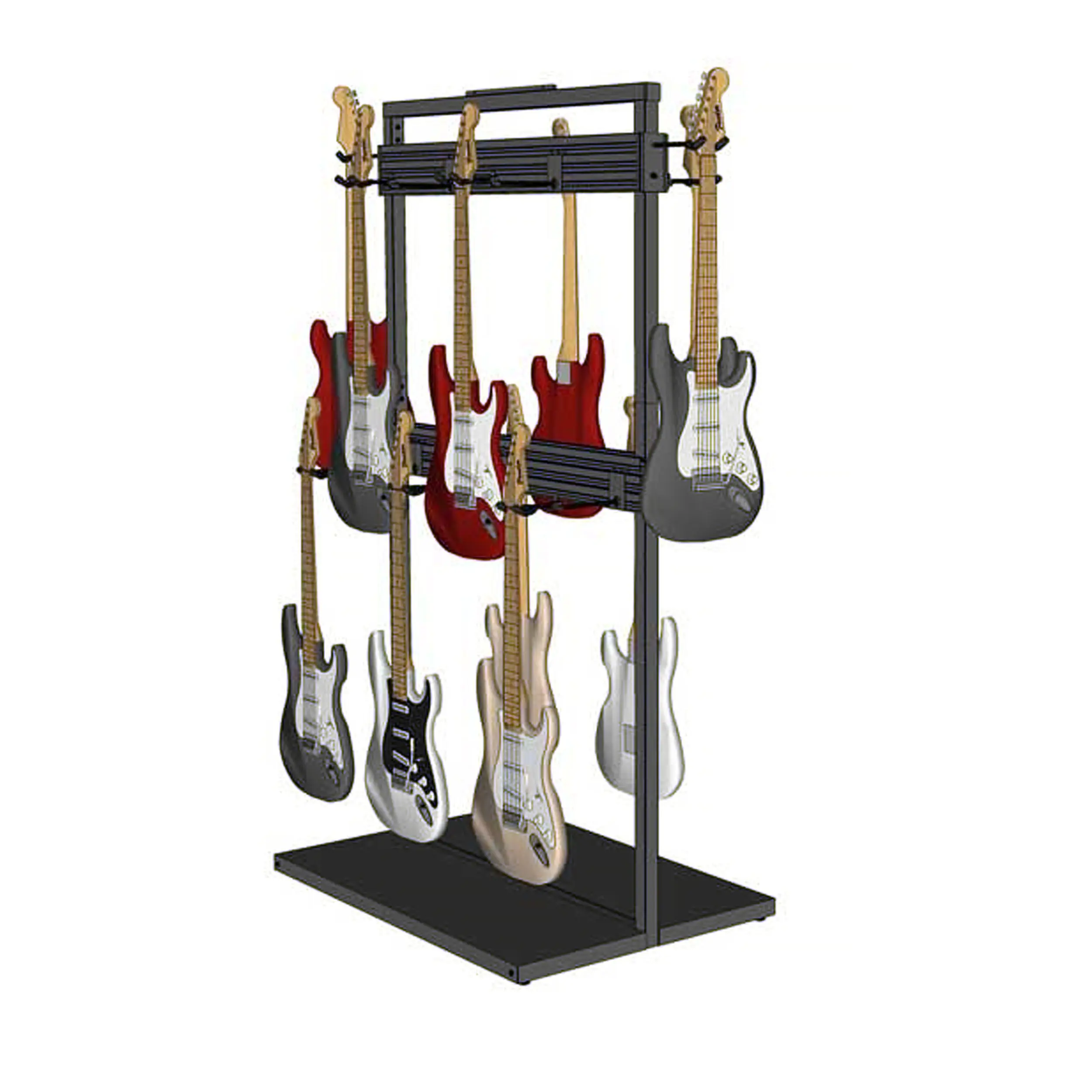 D'Luca Free Standing Modular Guitar Display Double Tier - TikTok Shop