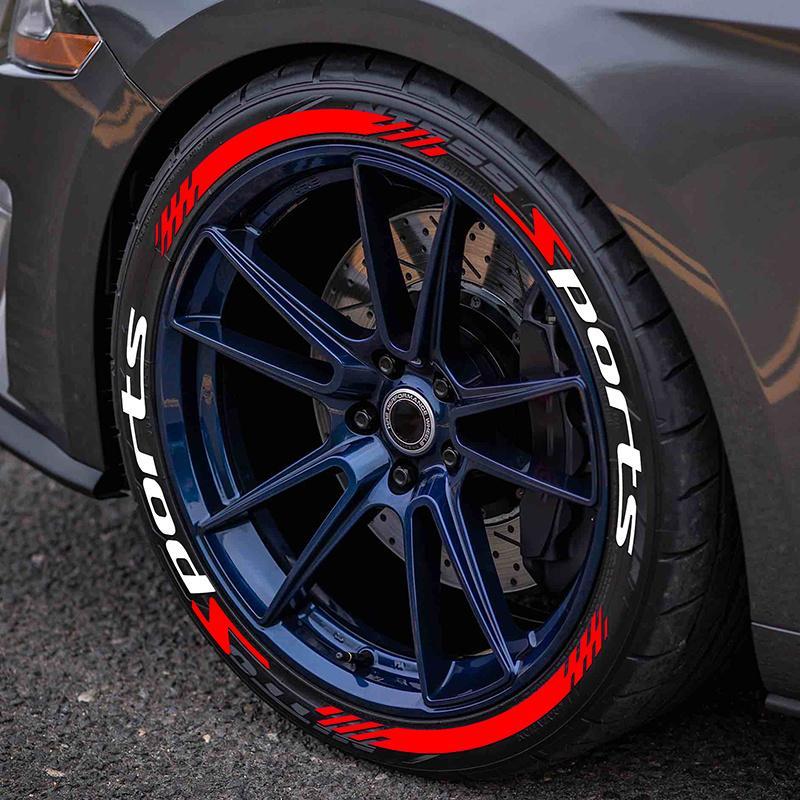 Car Wheel Sticker, 1 Set 3D Thicken Waterproof Universal Wheel Decal ...