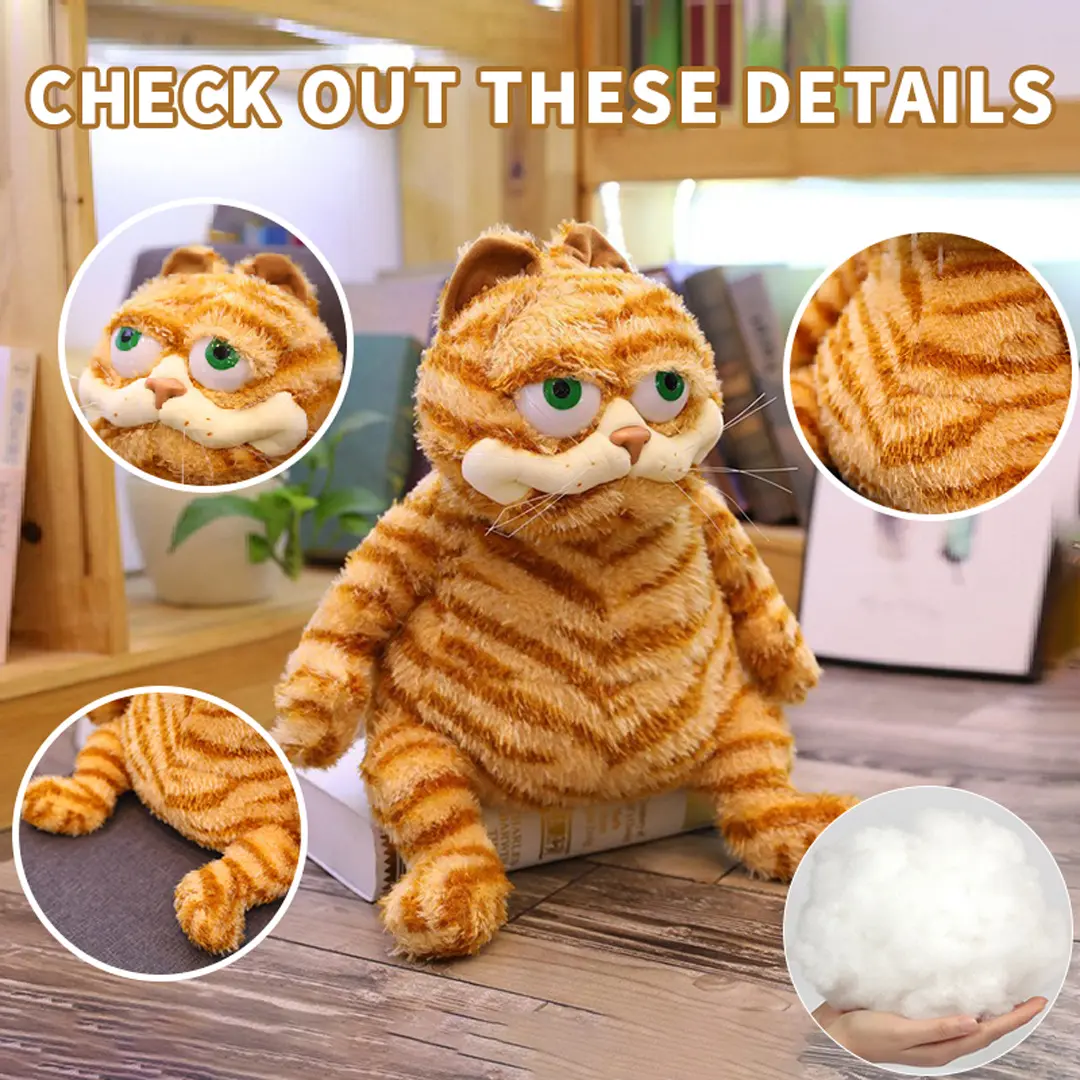 Ugly Cute Fat Cat Plush Toy 11.8-inch Large Funny Kitten Doll Stuffed ...