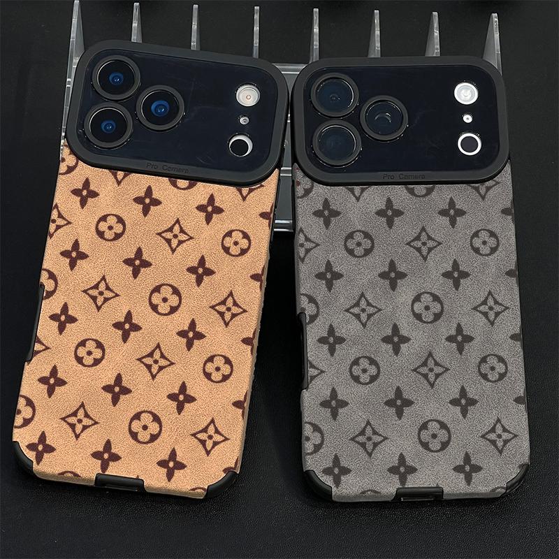 Classic Vintage Floral Pattern Phone Case Fine Hole Imitation Fur Anti ...