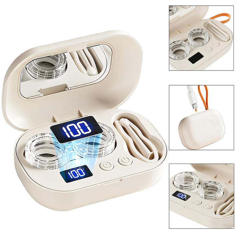 Portable Ultrasonic Contact Lens Cleaner Machine with 4 Timing Modes ...
