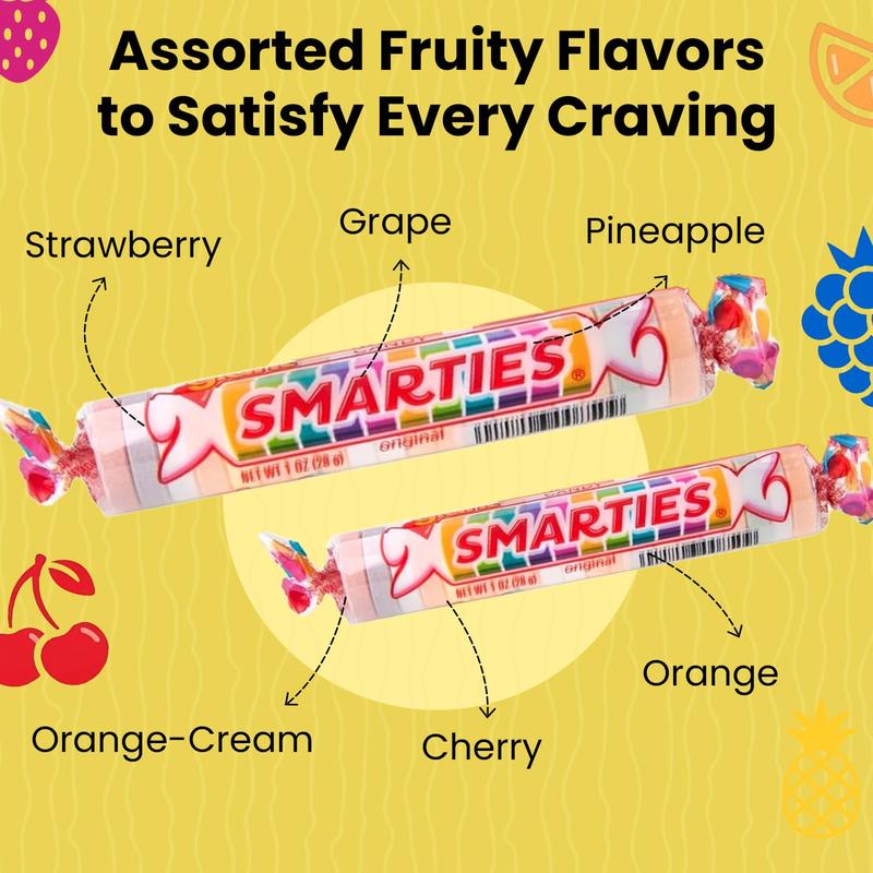 Smarties Candy Giant Rolls Original Flavor Bulk Gluten Free & Vegan ...