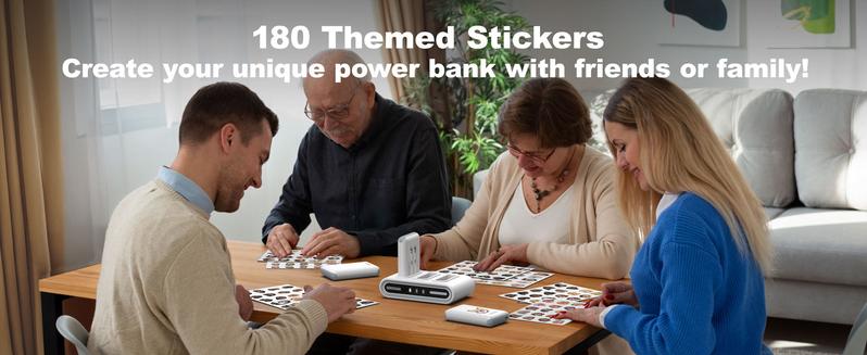 GOODaaa Family Power Hub with 180 DIY Stickers Home Power Bank 3-Pack ...