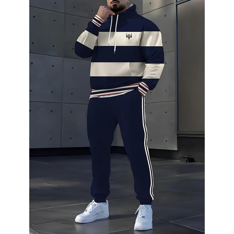 [Street Style Sweatshirt Set] Plus Size Men's Sweatshirt Set | Large ...