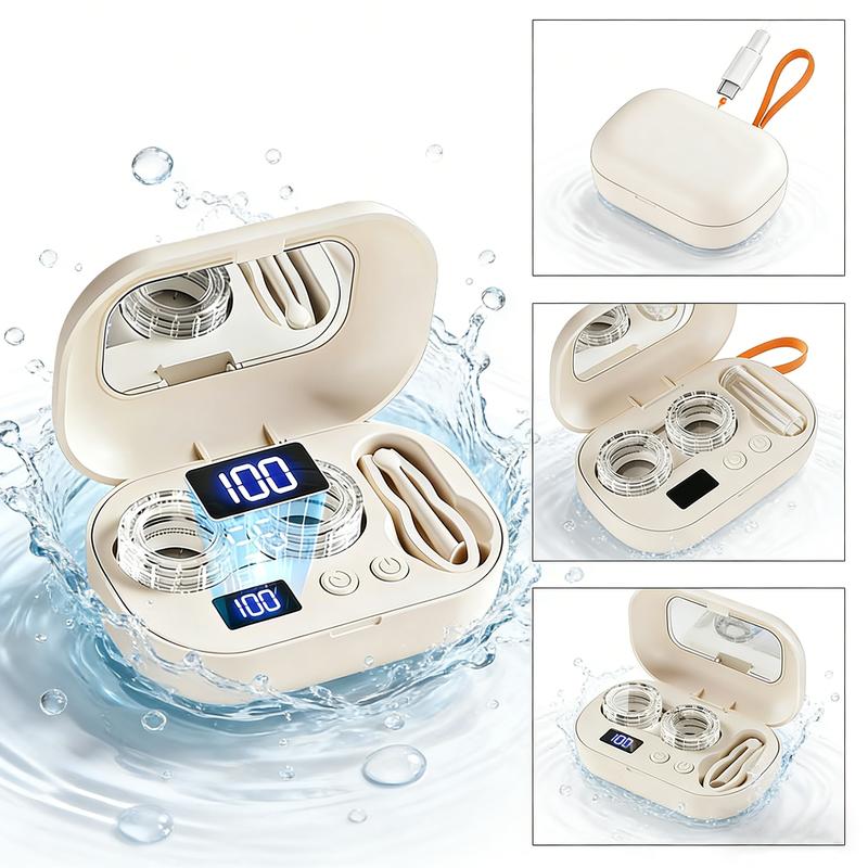 Portable Ultrasonic Contact Lens Cleaner Machine with 4 Timing Modes ...