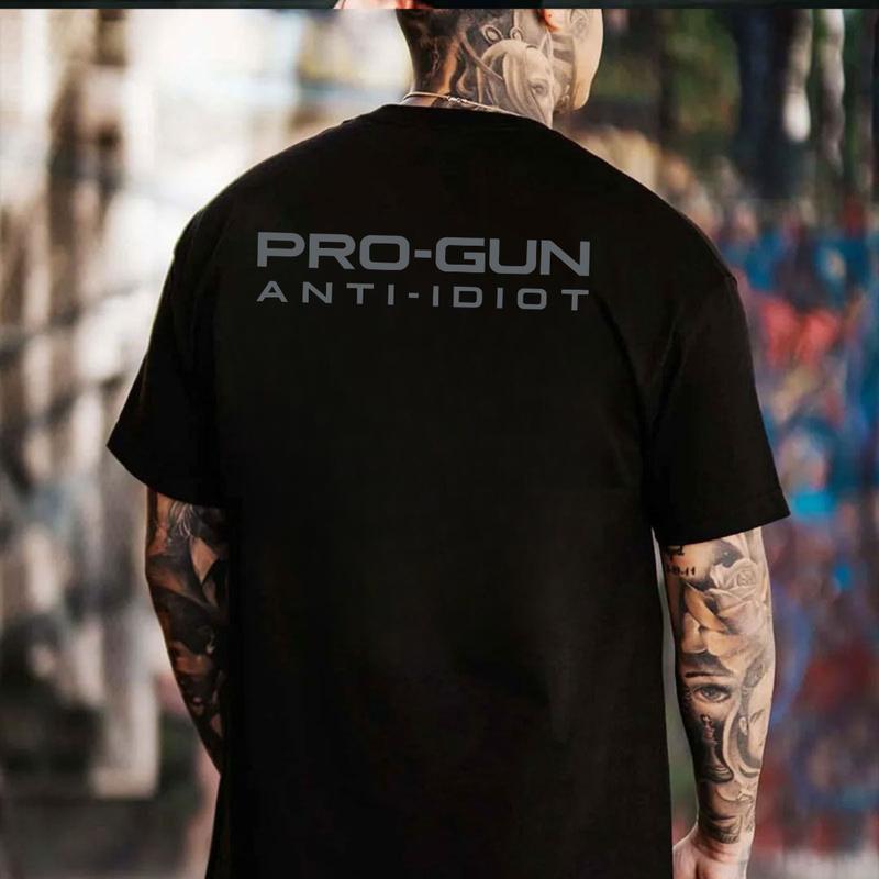 Pro Gun Anti Idiot Hoodie – Bold Statement Second Amendment Graphic ...
