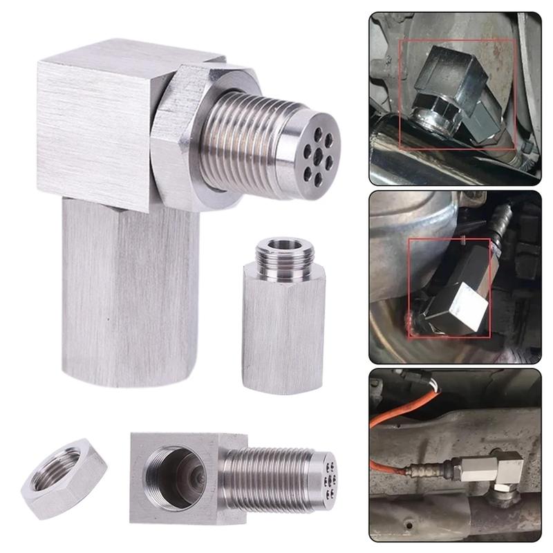90 Degree Stainless Steel Oxygen Sensor Adapter with Filter Element ...