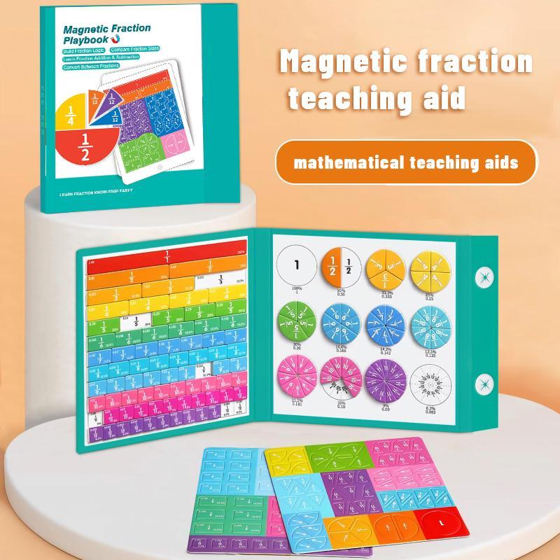 Magnetic Fraction Tiles & Circles Set Colorful Montessori Math ...