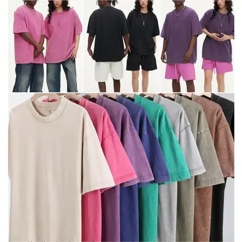 4 Pack Oversized Tshirts for Men Gym Vintage Heavyweight T Shirts ...