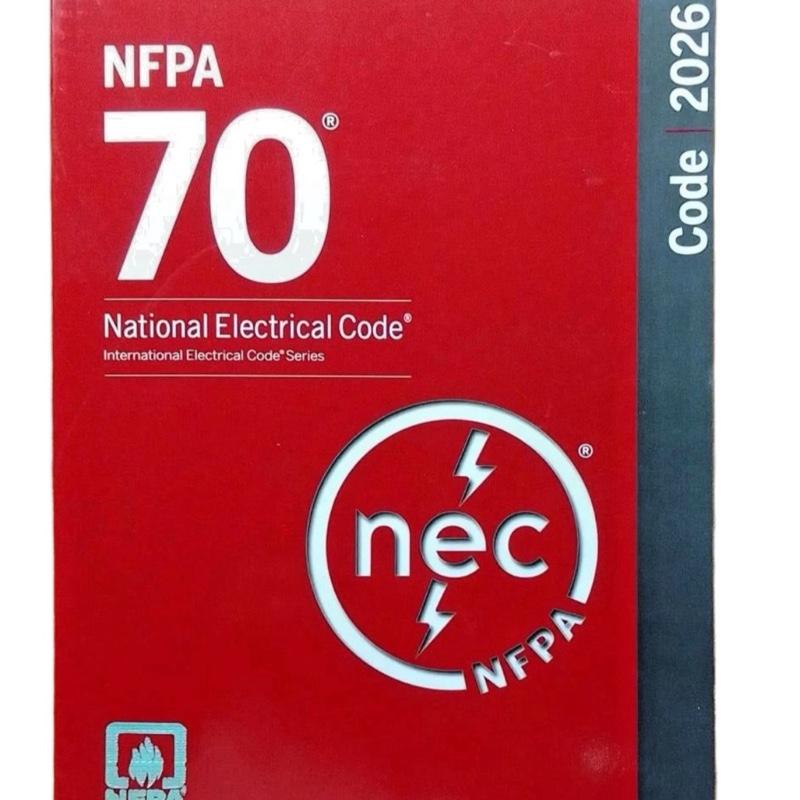 NEC 2026 Code Book NFPA 70 National Electrical Code New Edition for ...