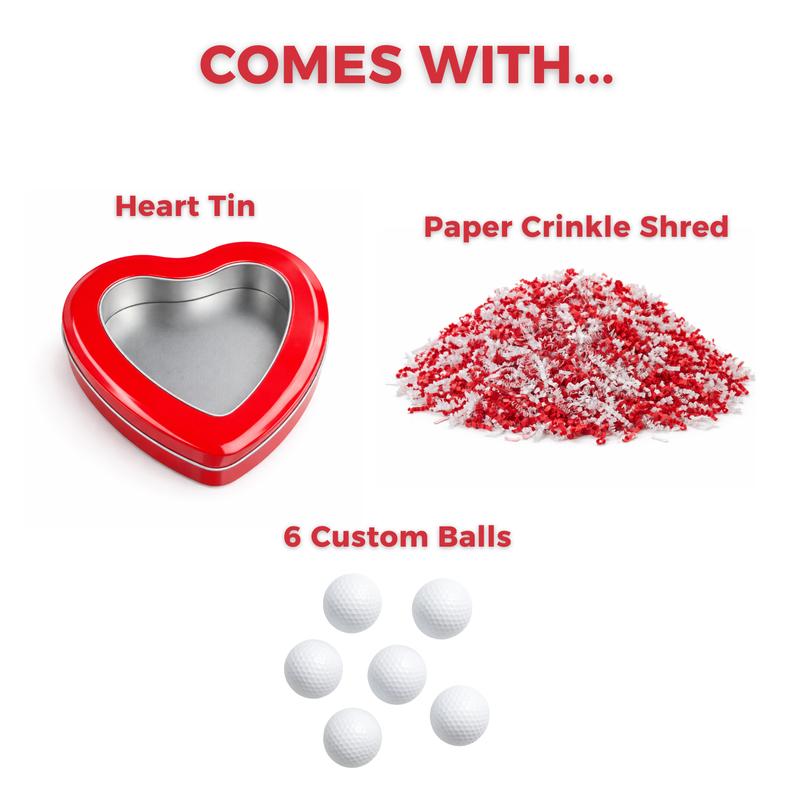 Valentine’s Golf Gift Set for Him Heart Tin Gift Box for Boyfriend ...