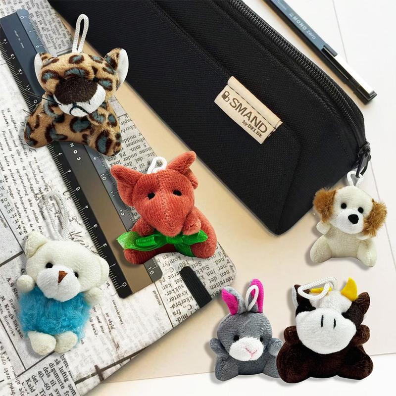 24PCS Mini Animal Plush Toy Assortment (24 Units), Animals Keychain ...