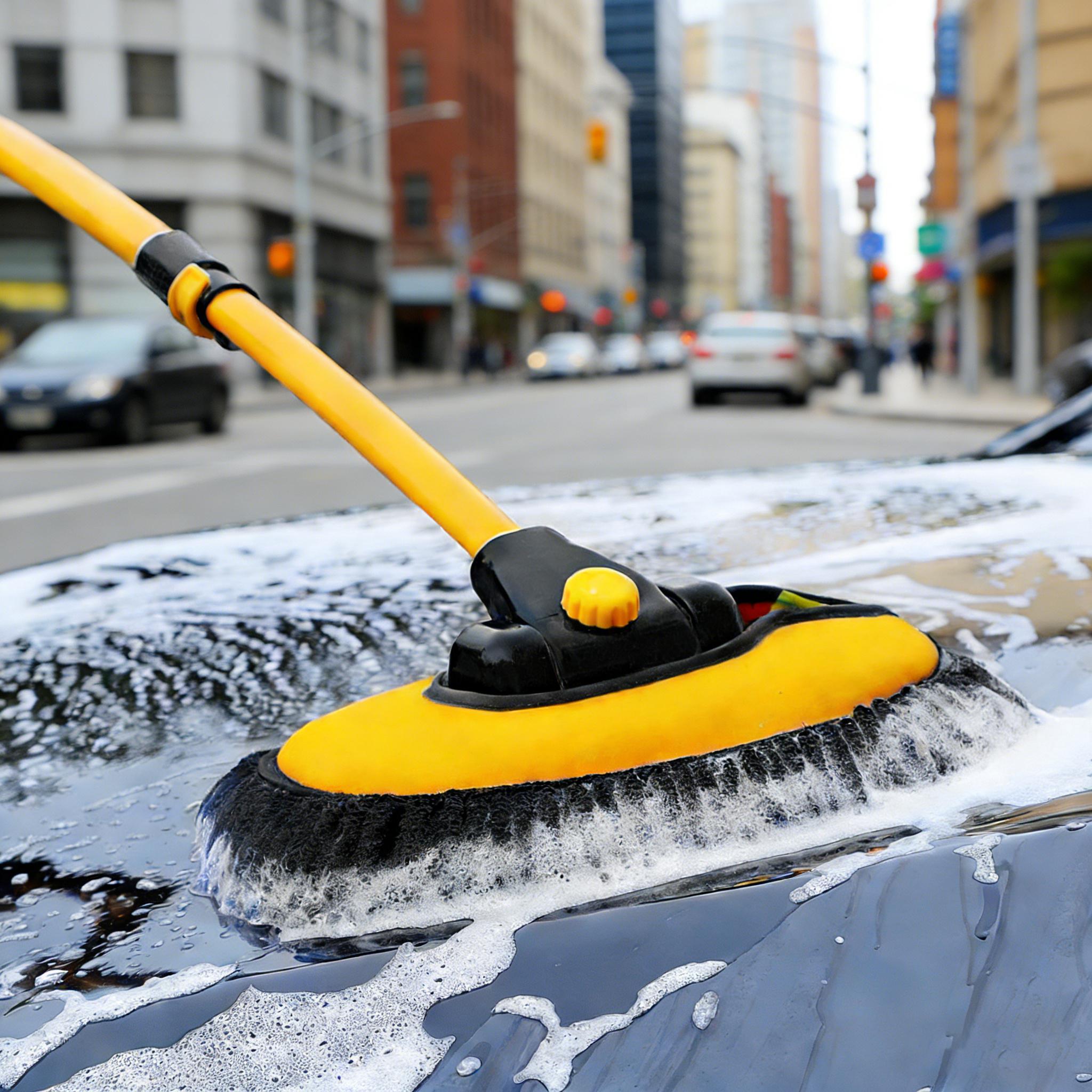 43" Extendable Car Wash Mop - 15° Ergonomic Long Handle for Waist ...