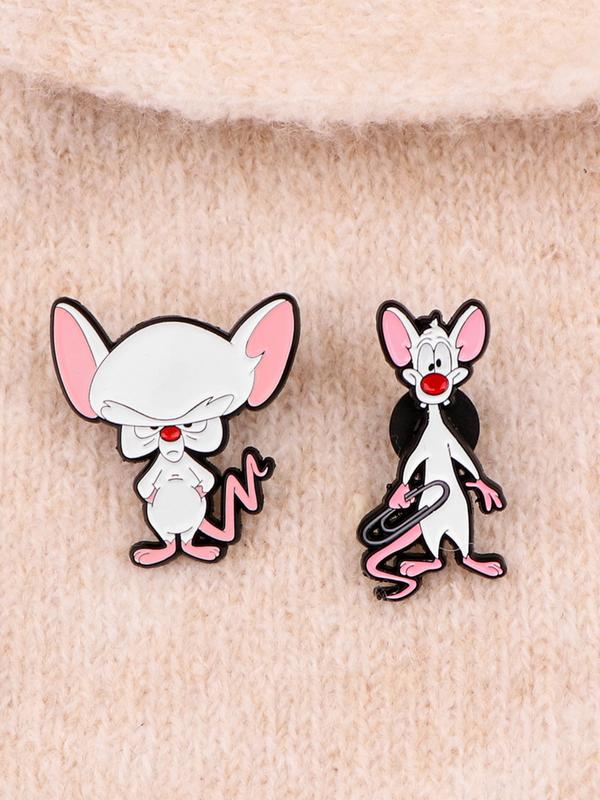 2pcs/set Cute Cartoon Mouse Animal Badges,Unique Pin Decorations for ...
