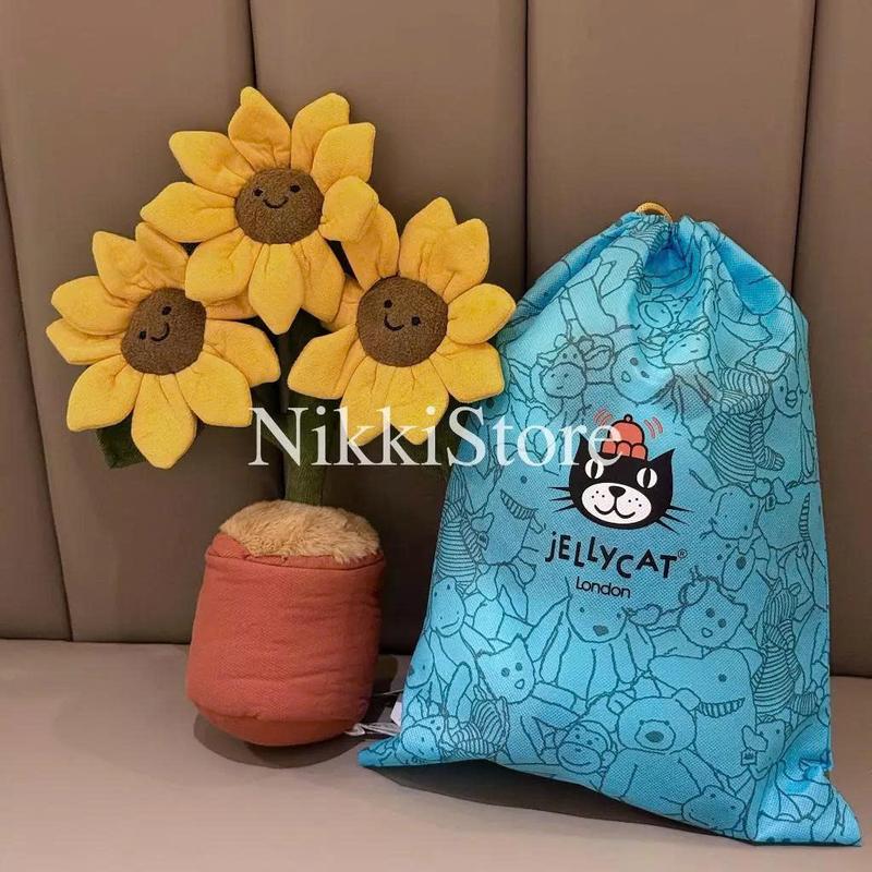 JellyCat Rose Flower Plush Bouquet Stuffed Birthday Gift Soft Plush ...