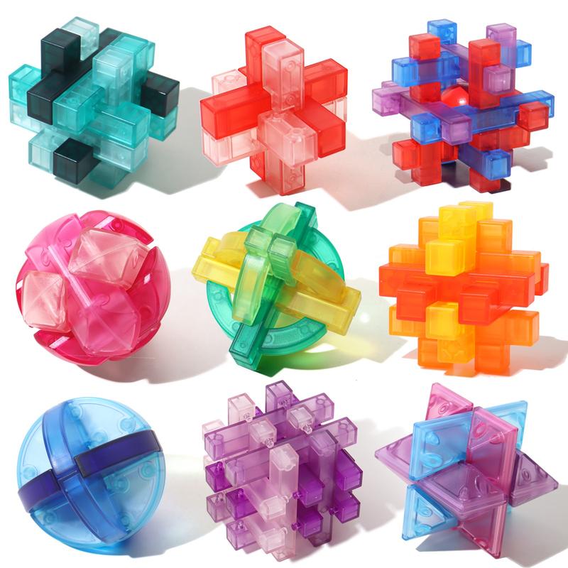 6-Piece Puzzle Game Set, Brain Teaser Toy for Teens & Adults, Logical ...