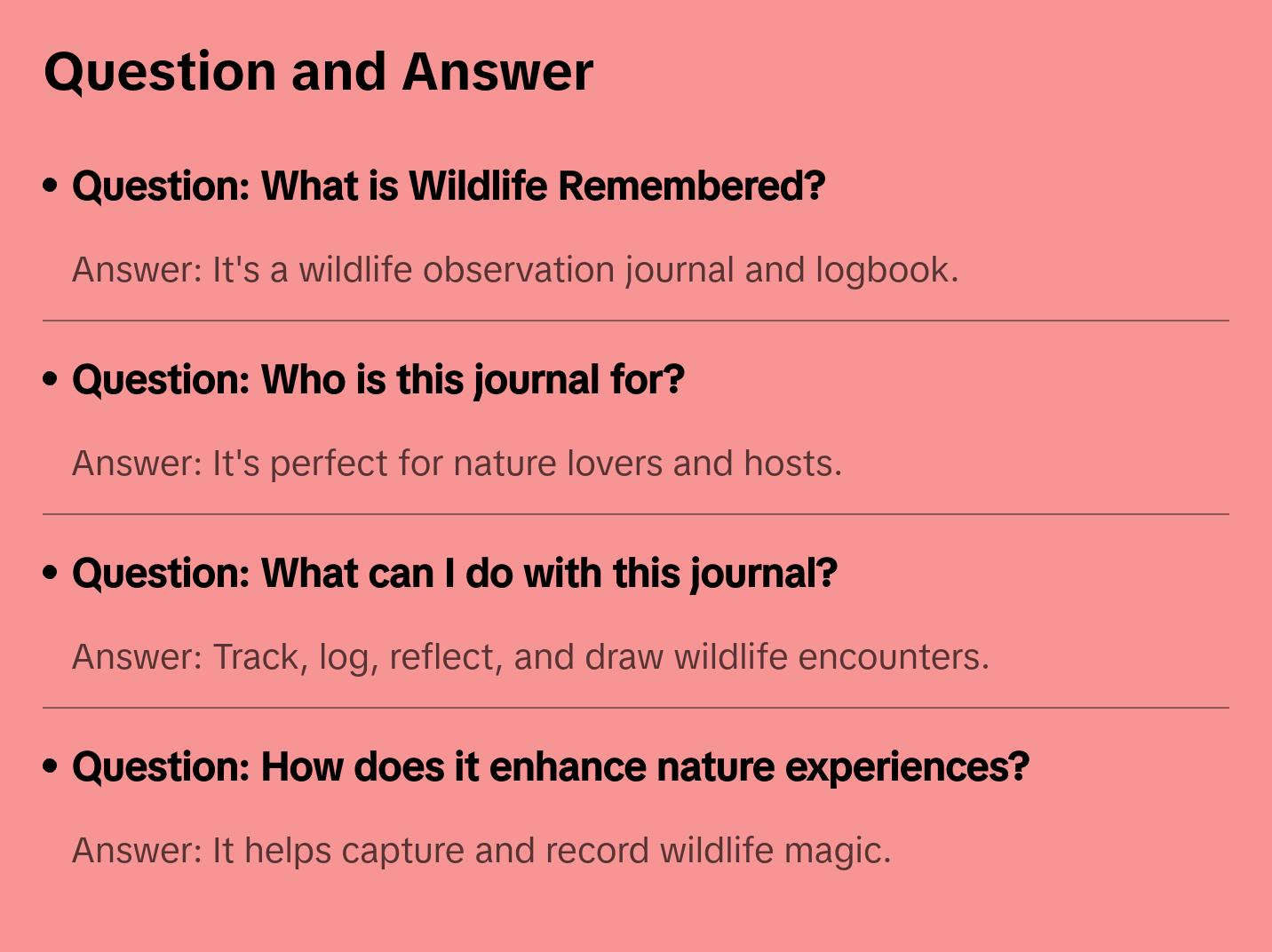 Wildlife Remembered: Animal Observation Logbook & Journal - TikTok Shop