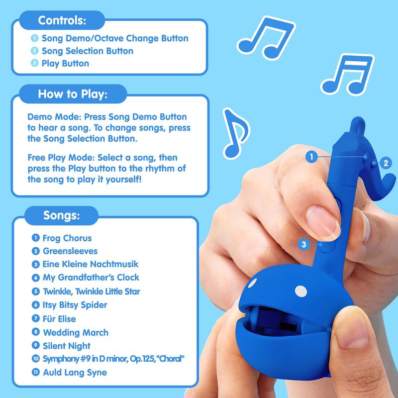 Otamatone Melody [Blue] Portable Mini Size Keychain with 11 Pre ...