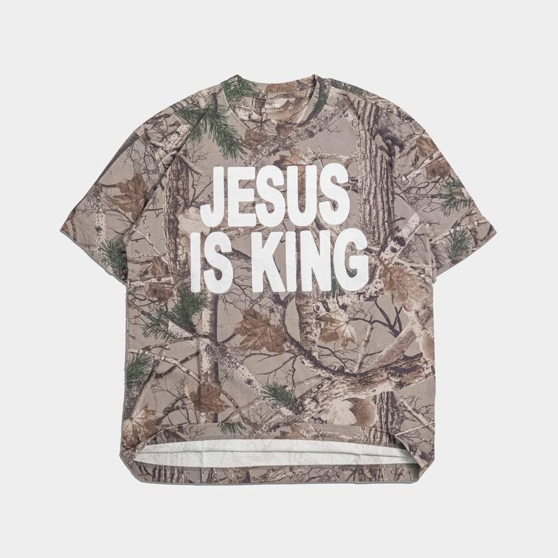 JESUS IS KING Camo Heavy Tee - TikTok Shop