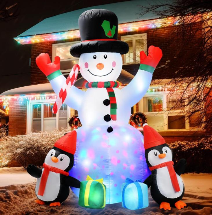 Crazy Little Mustang 6-foot inflatable Santa Claus decoration, snowman ...