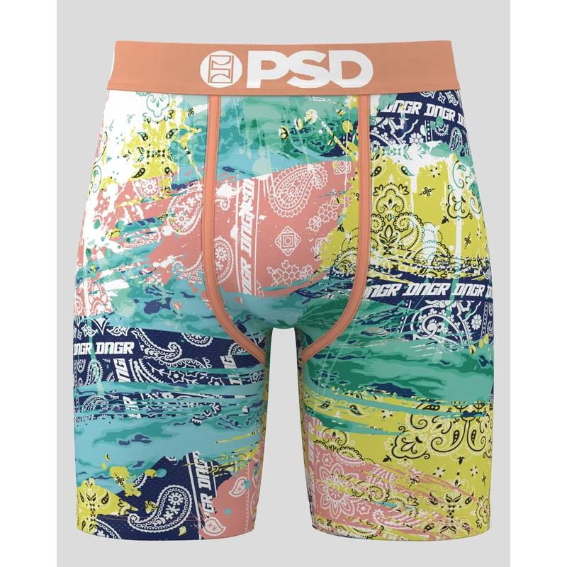 PSD Men's Haiden Deegan Paisley Boxer Brief - Standard Length 7 Inch ...