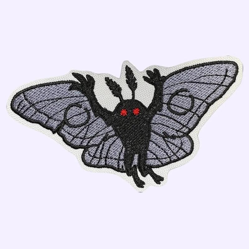 Mothman Patch - Cryptid Paranormal Folklore Iron On Sew On ...
