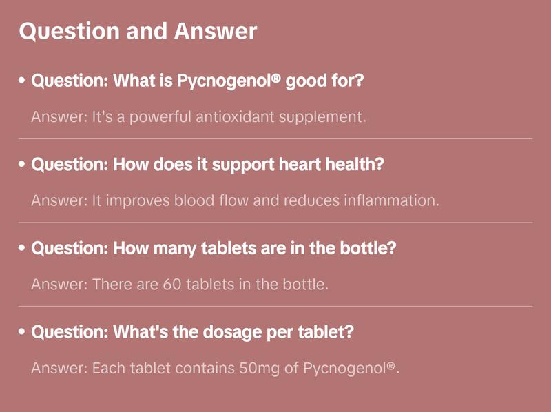 KAL Pycnogenol Tablets 50mg - Powerful Intoxicant - 60 Tablets Dietary ...