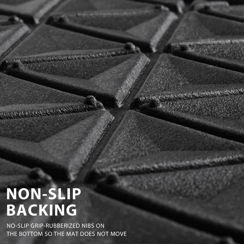 CAR PASS Bling Diamond Rhombus Rubber Leather Car Floor Mats, All ...