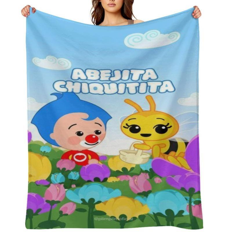 Plim Plim Blanket Cozy cartoon blanket with Plim Plim enjoying a fun ...