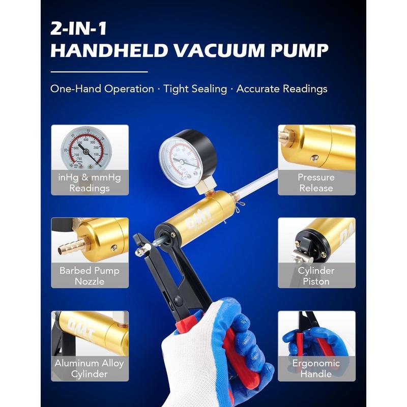 Orion Motor Tech Brake Bleeder Kit with Hand Vacuum Pump and Adapters ...