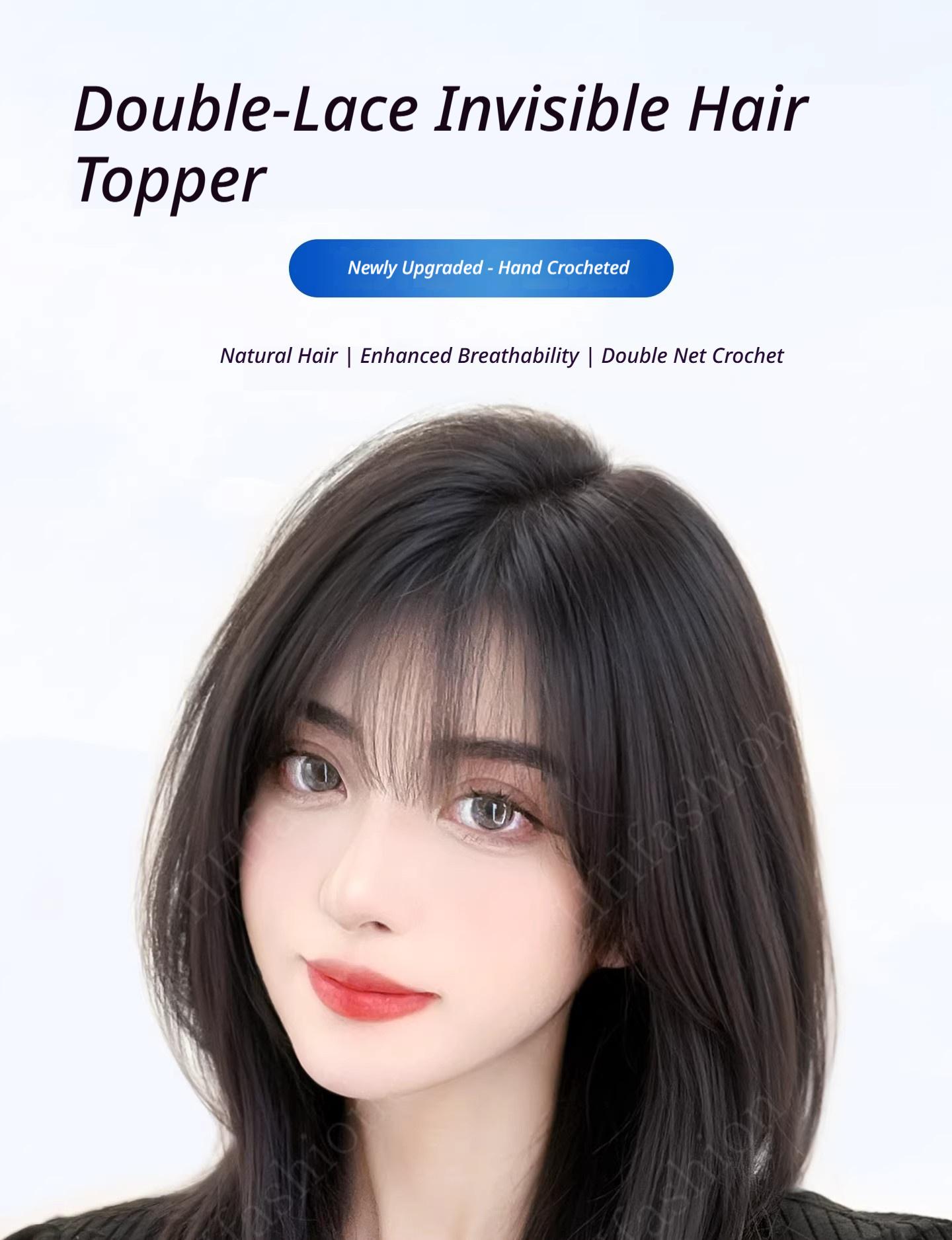 7*11 100% Human Hair Long Topper for Women - One-Piece Seamless Design ...