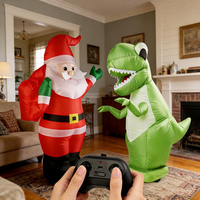 Christmas Gift Remote Control Inflatable Santa Claus-Dinosau - TikTok Shop