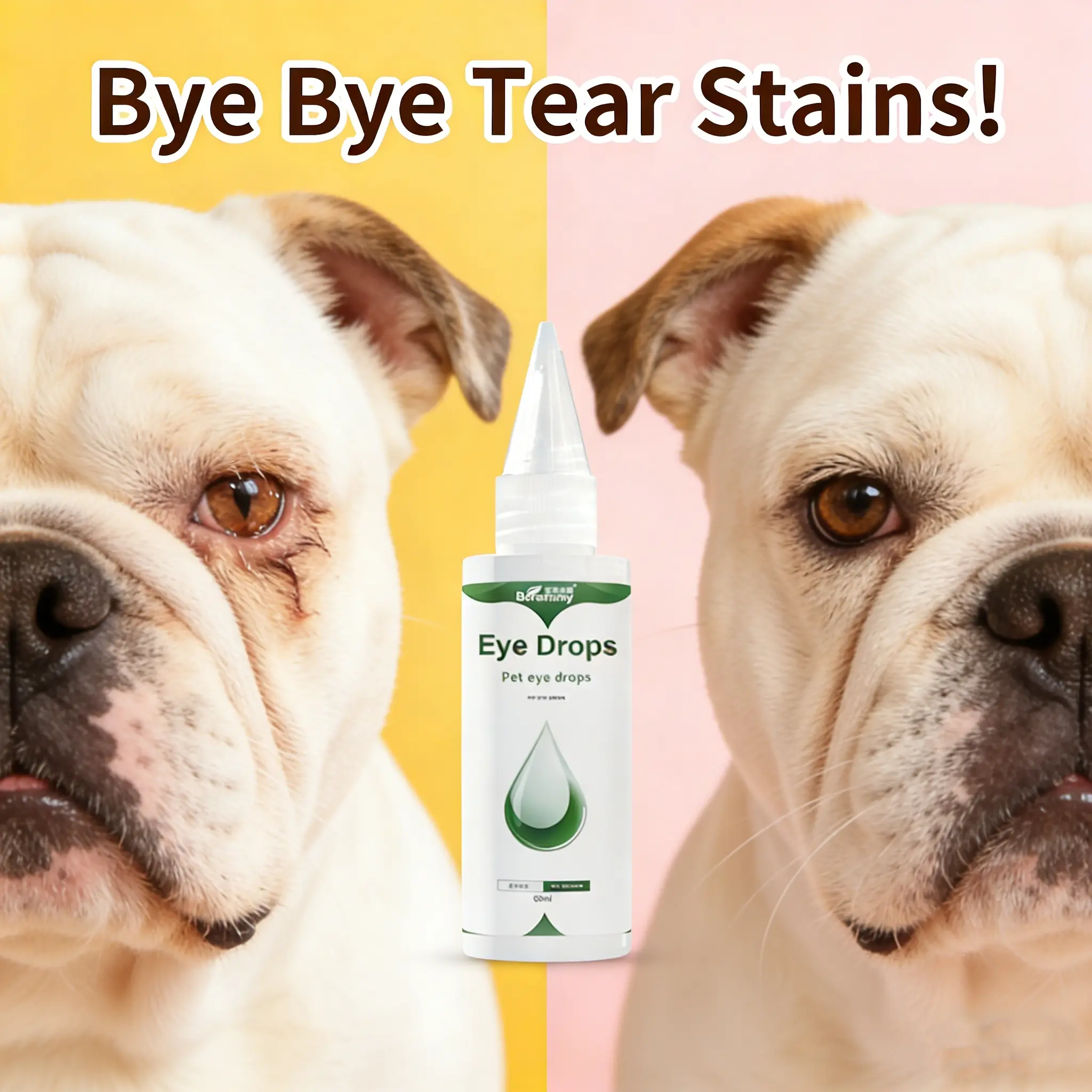 Pet Eye Cleaner Drops for Dogs & Cats | Tear Stain Remover ...