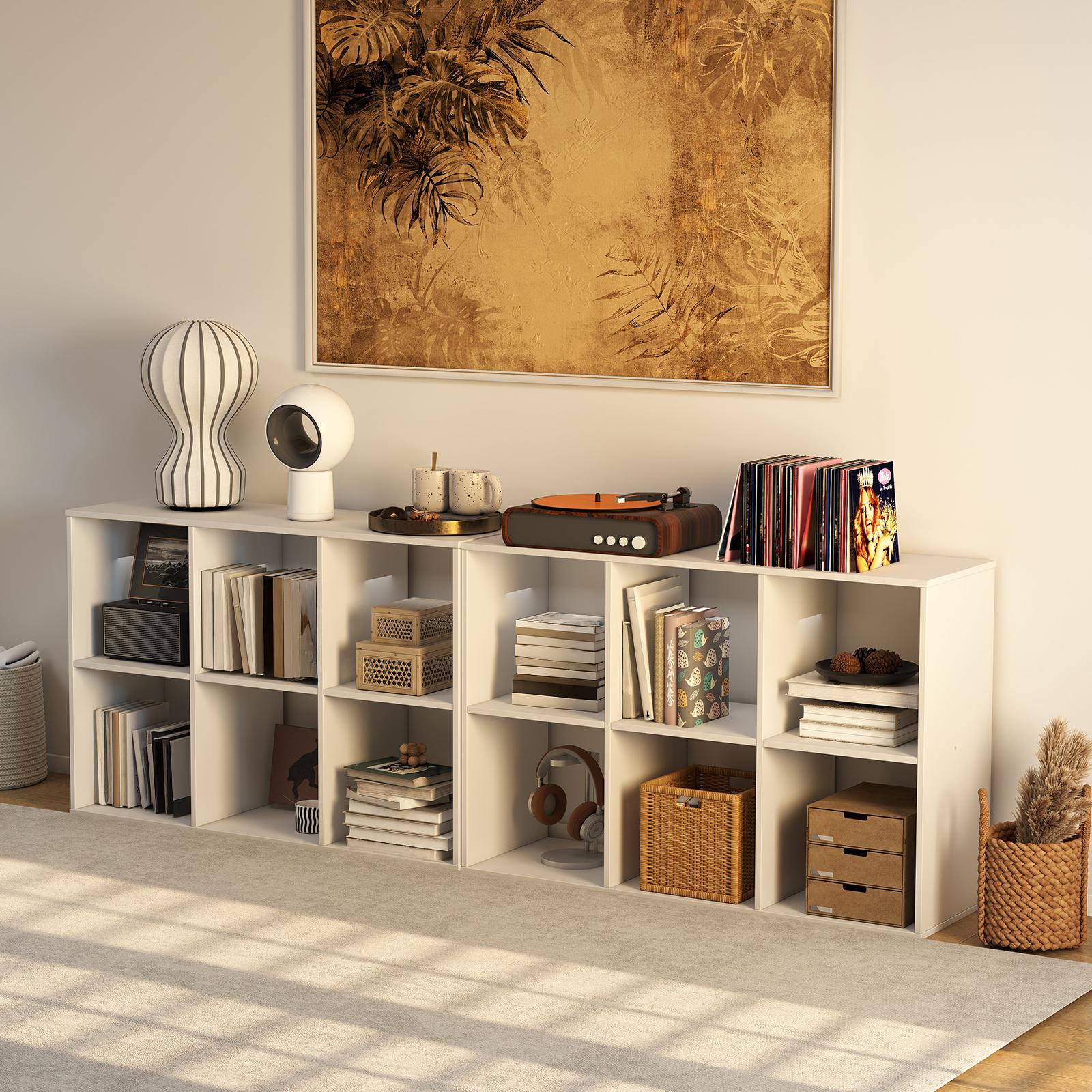 6/8/9 Cube Storage Shelf with Removable Back Panels, Open Bookcase ...
