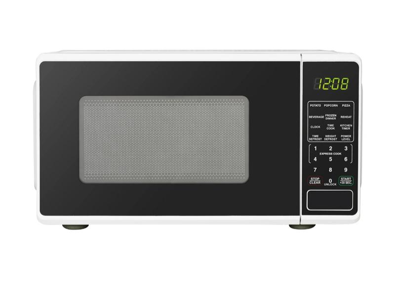 Mainstays 0.7 Cu ft Countertop Microwave Oven 700 Watts Black with LED ...